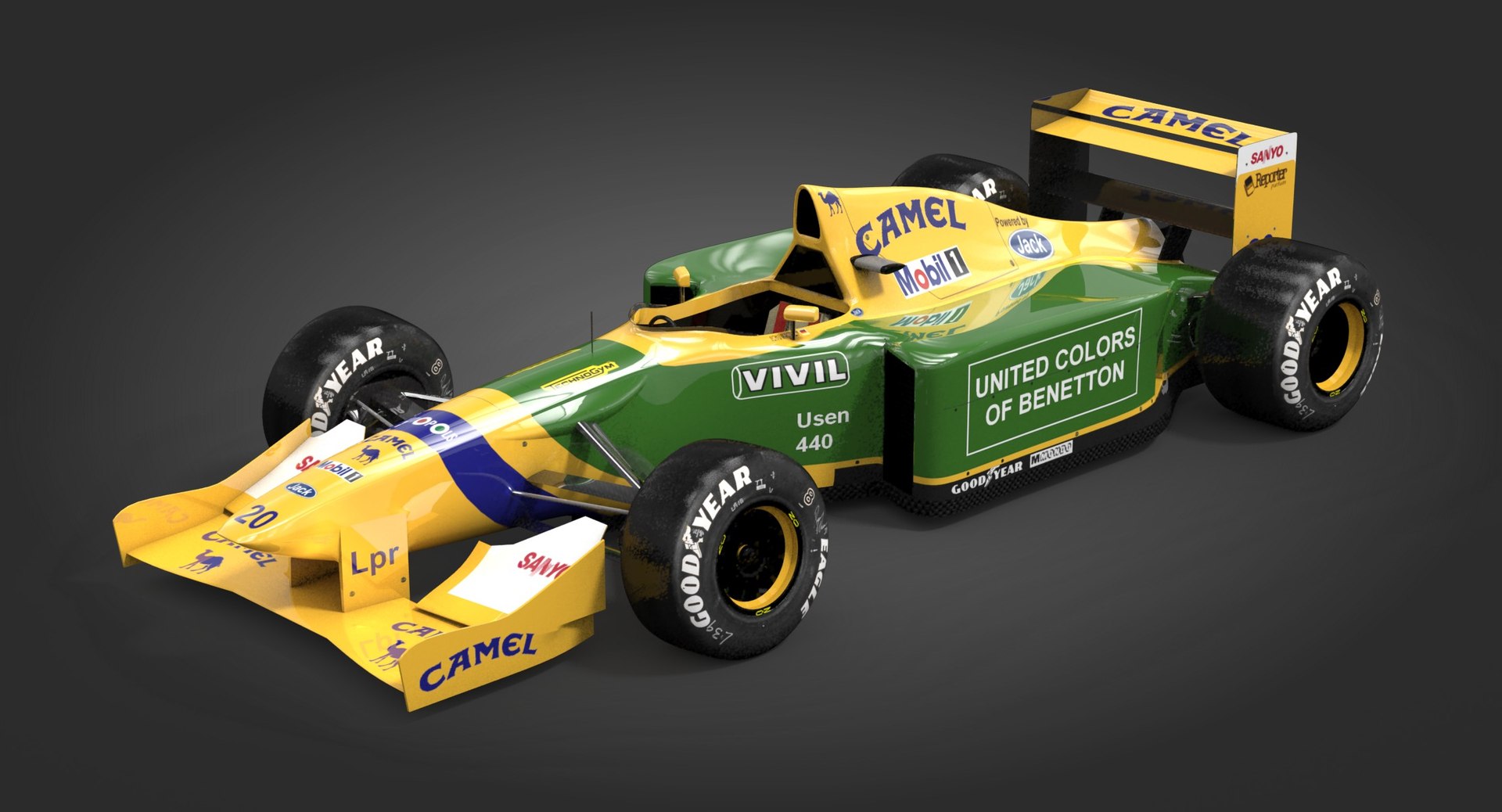 3d benetton b192 model