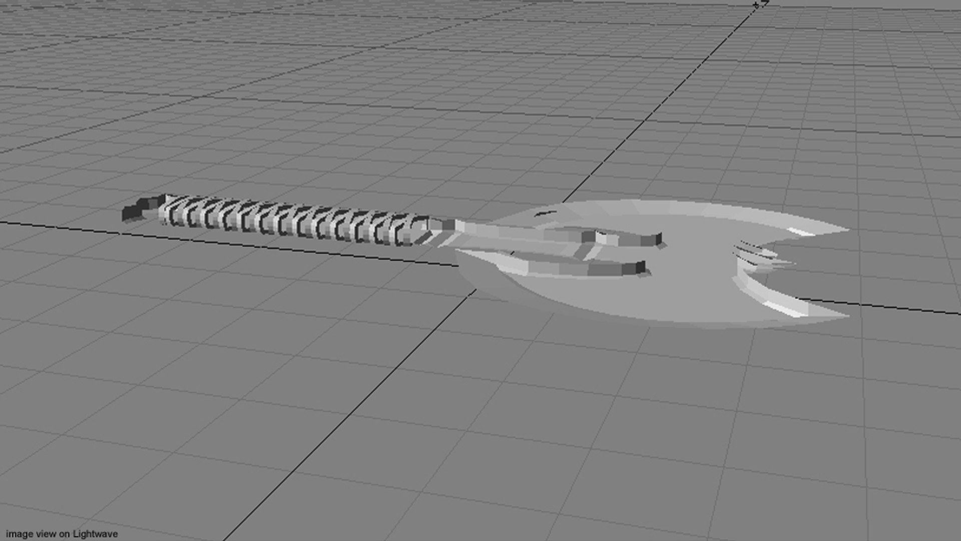 axe ninja trowing 3d model