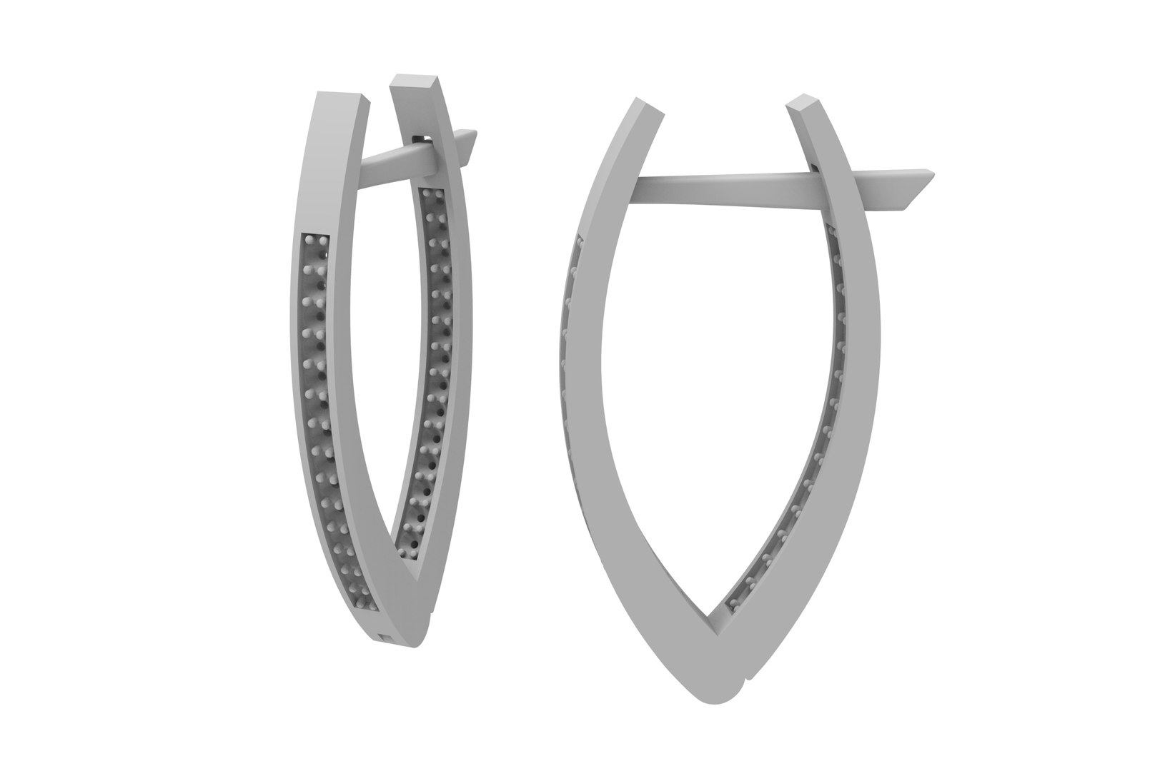 Jewelry diamond earrings model - TurboSquid 1337633