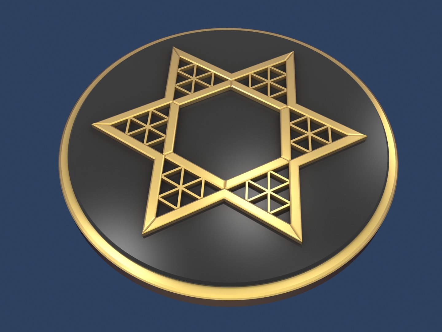 3D Star David Medallion - TurboSquid 1429594