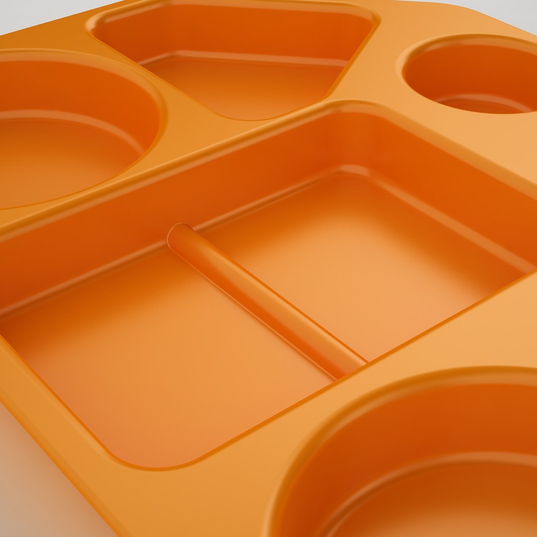 Lunch Food Tray 3d Model