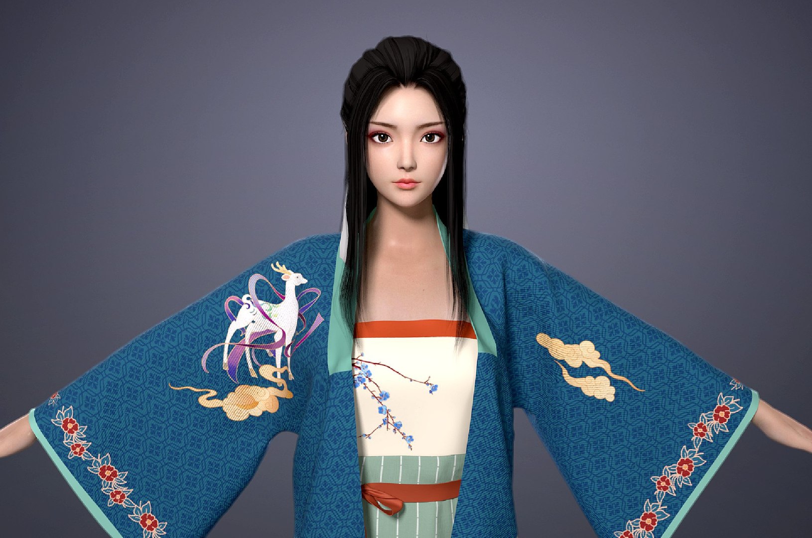 Chinese Ancient Hanfu Woman 3D Model - TurboSquid 2202692
