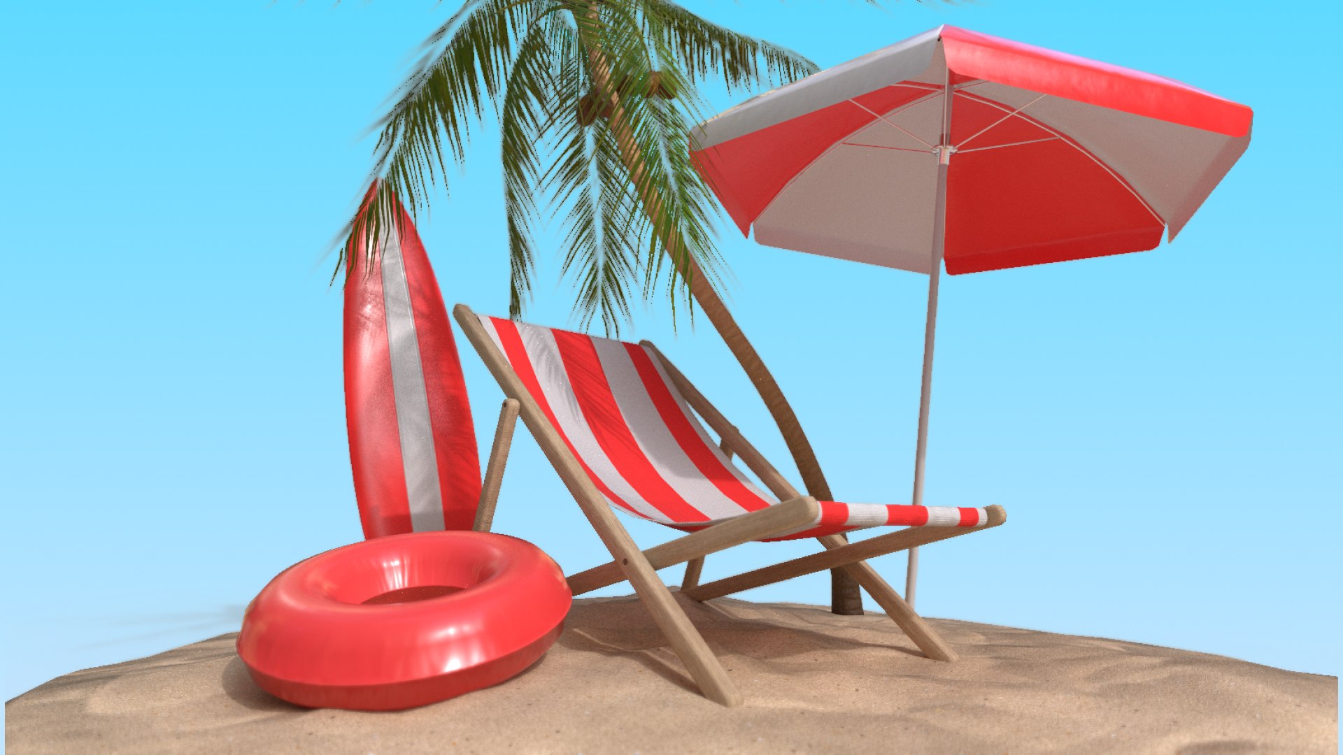 3D Beach Diorama Model - TurboSquid 2288531
