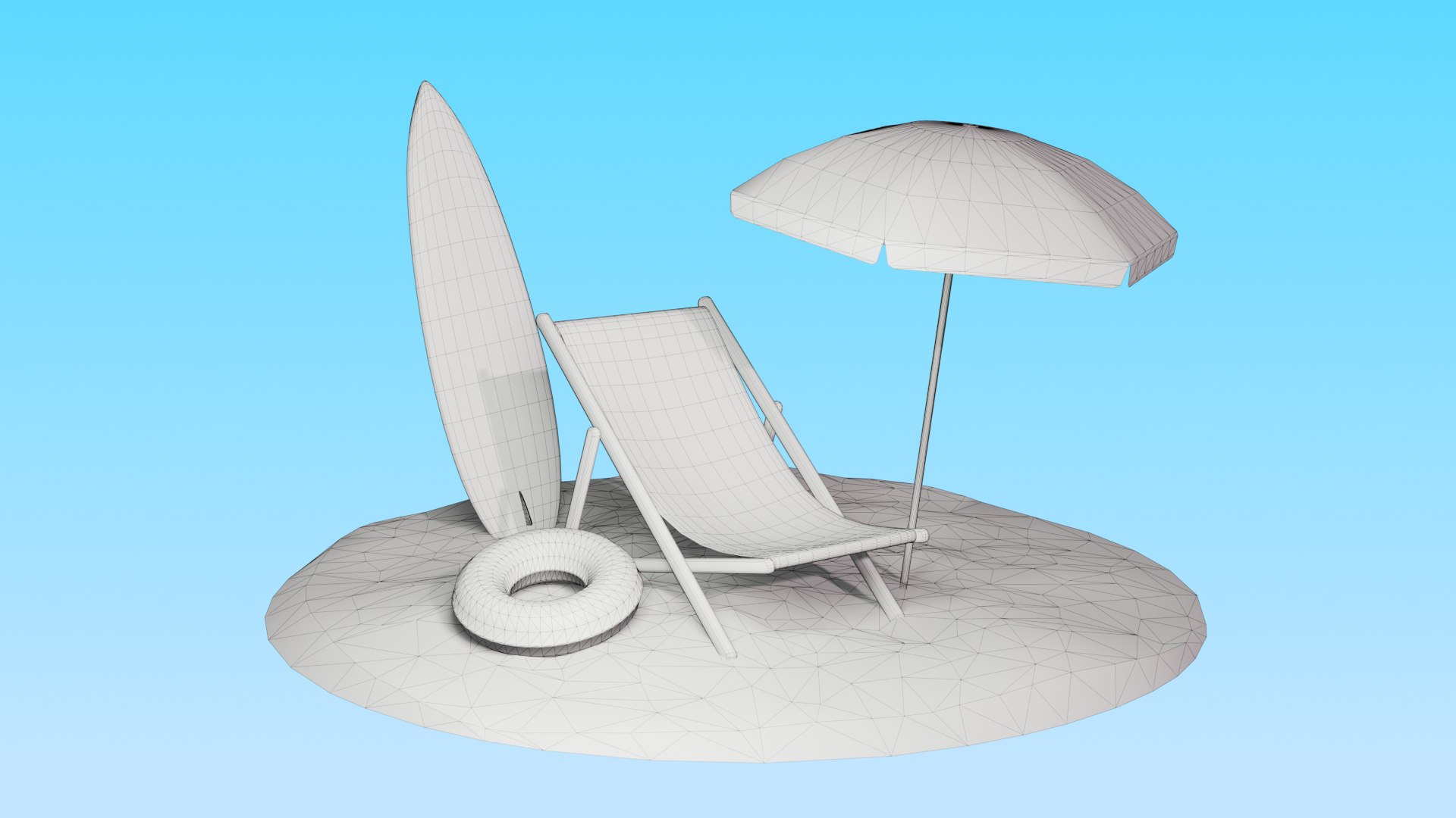 3D Beach Diorama Model - TurboSquid 2288531