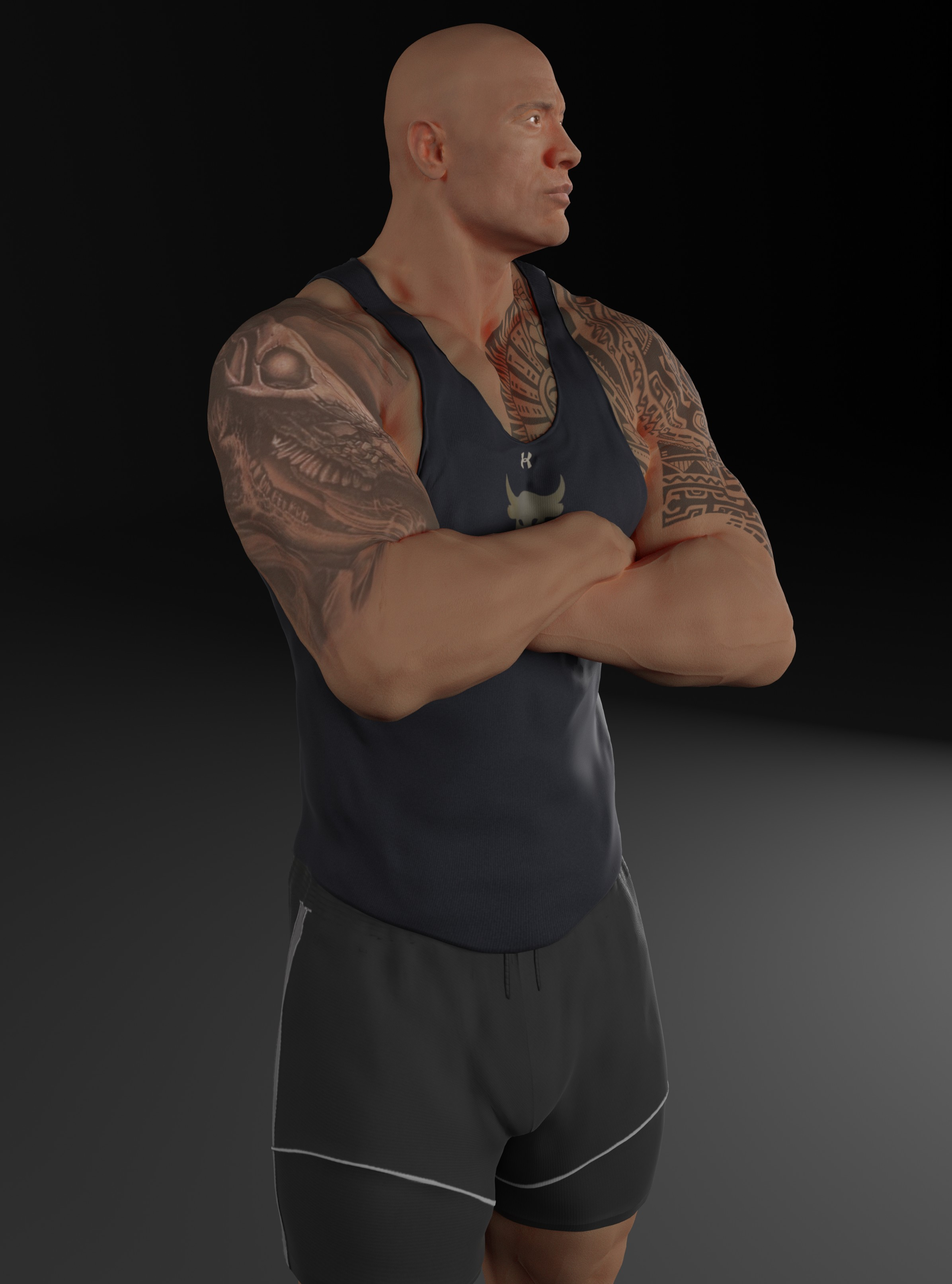 Dwayne johnson rock 3D - TurboSquid 1673464