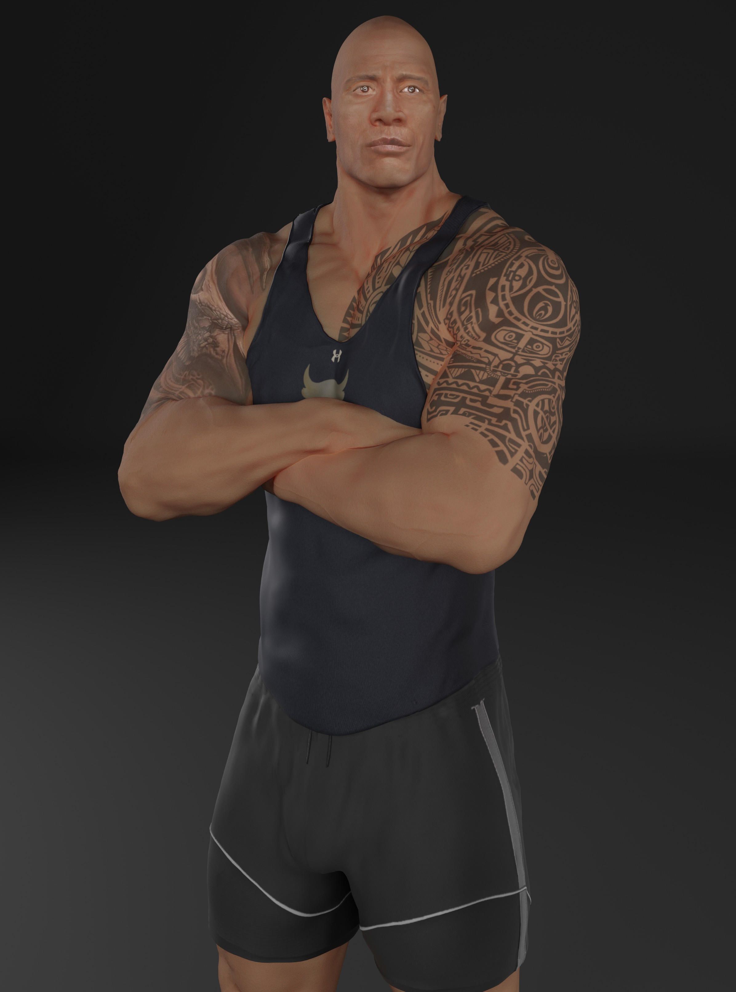 Dwayne johnson rock 3D - TurboSquid 1673464