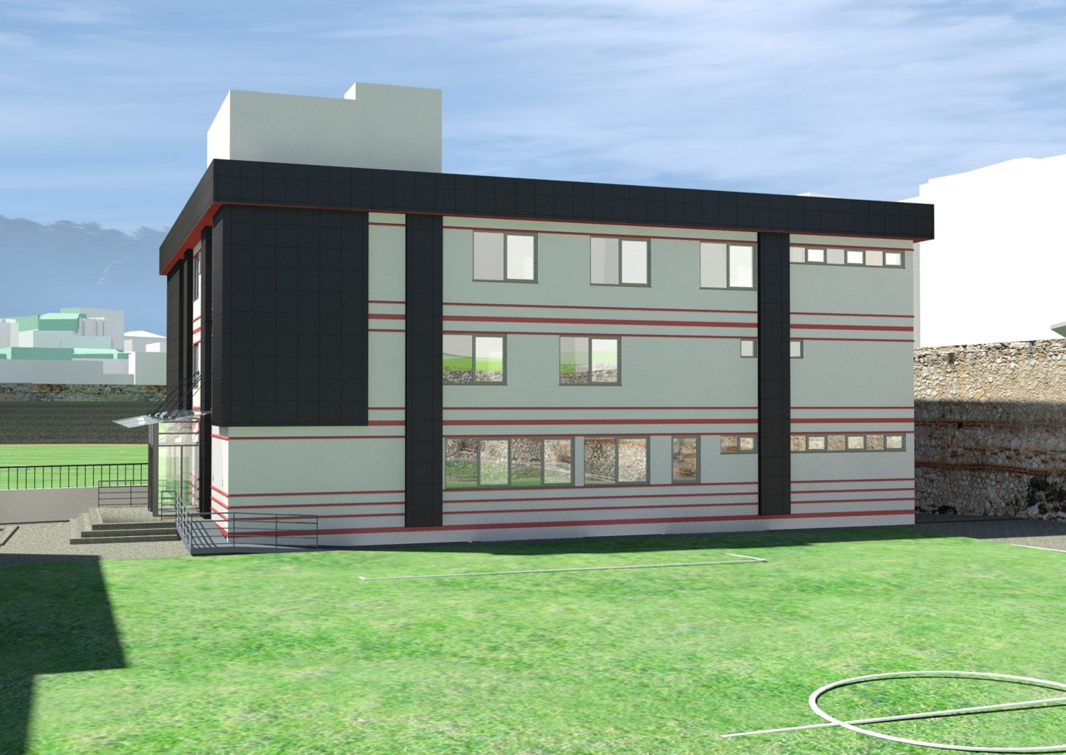 Football Administrative Building 3D Model - TurboSquid 1326543