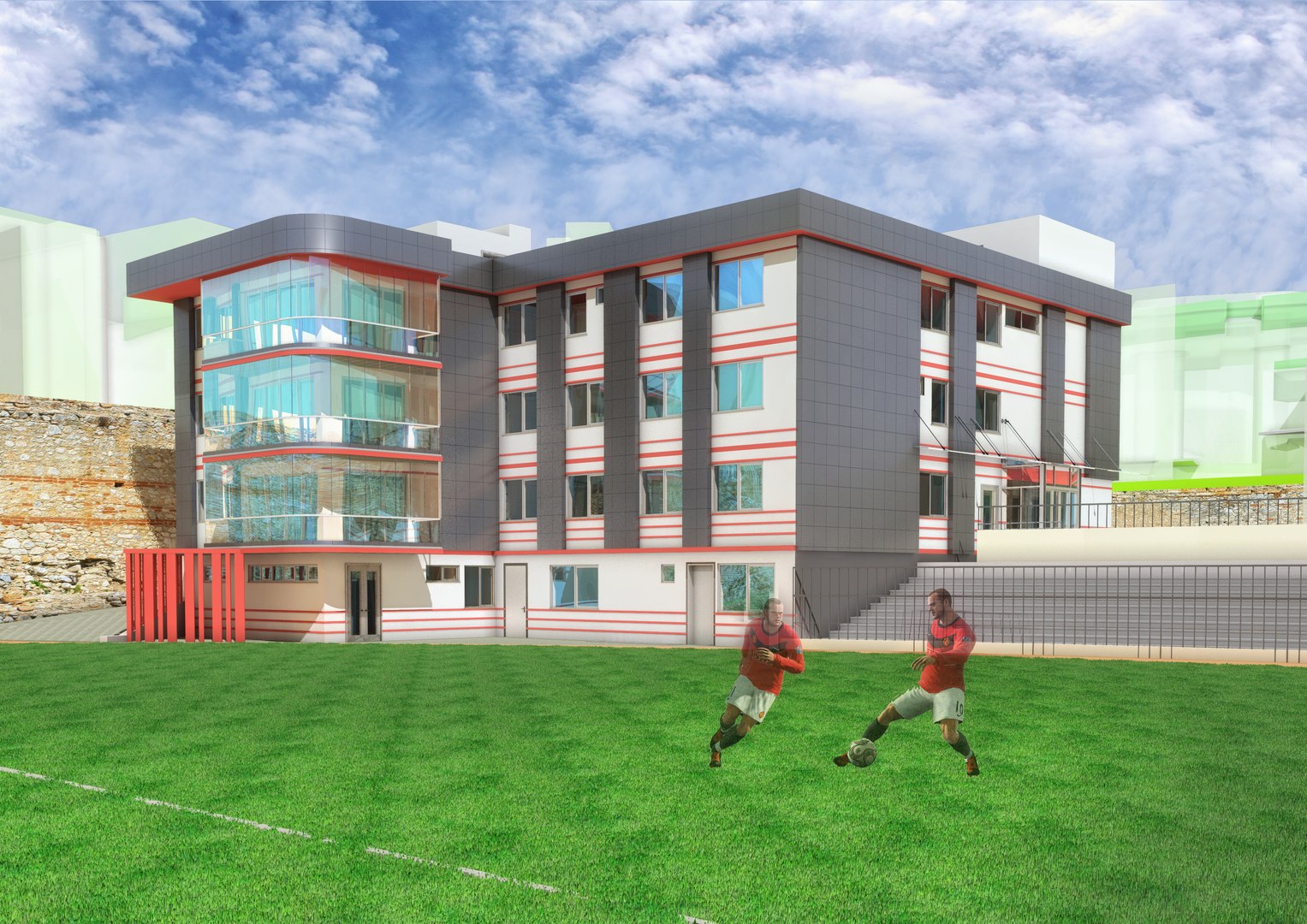 Football Administrative Building 3D Model - TurboSquid 1326543