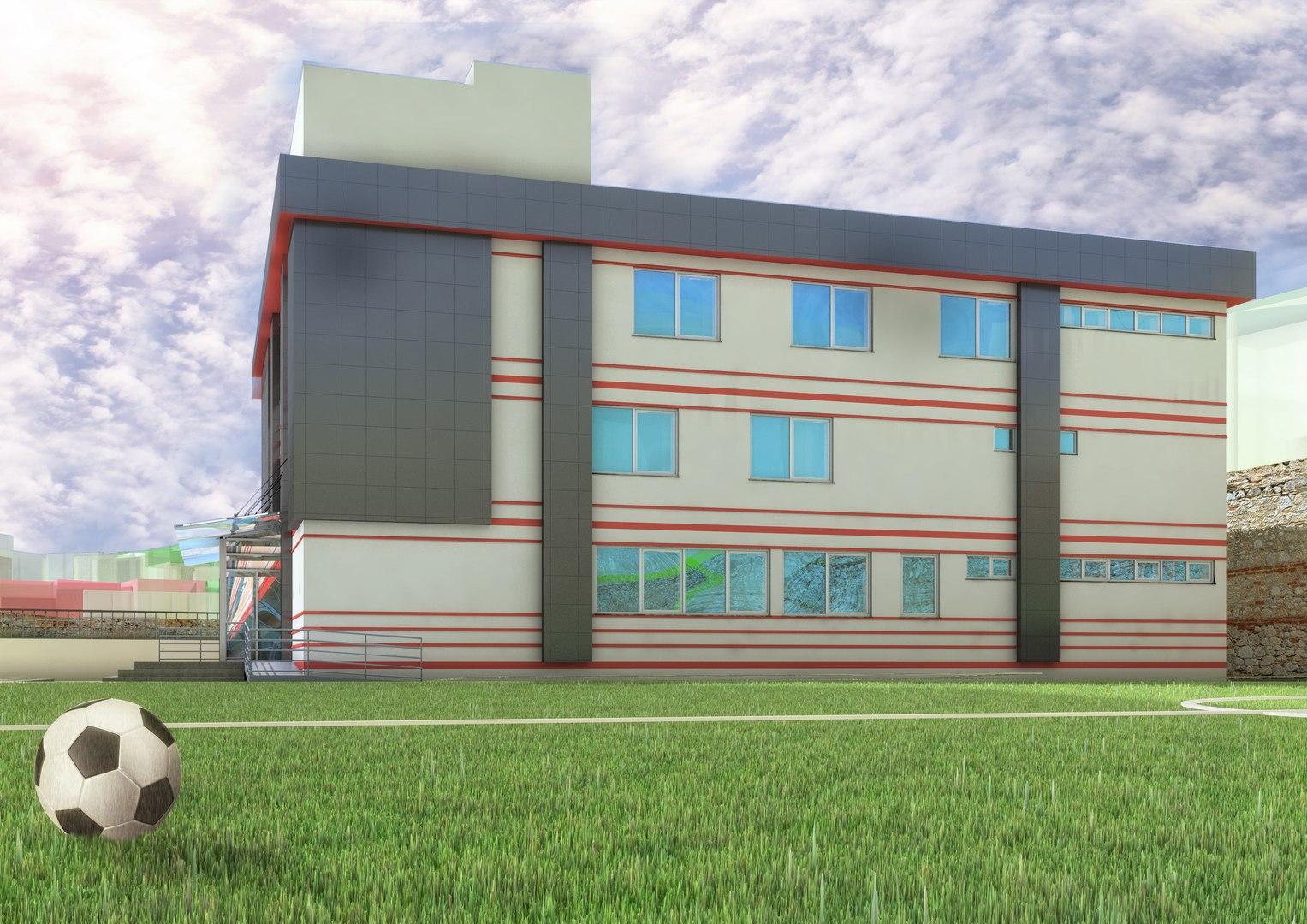 Football Administrative Building 3D Model - TurboSquid 1326543