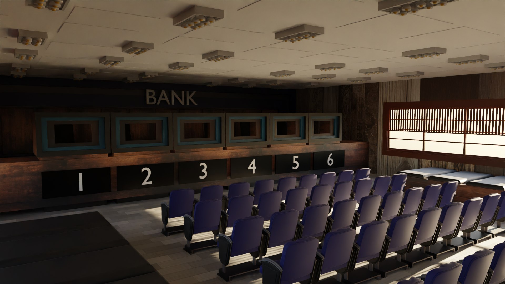 Bank Interior 3D Model - TurboSquid 2179799