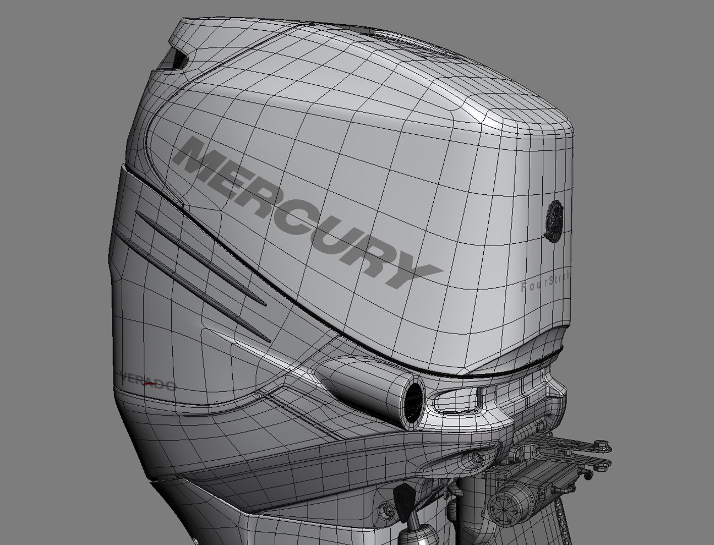 Mercury Verado 350 Power 3d Model