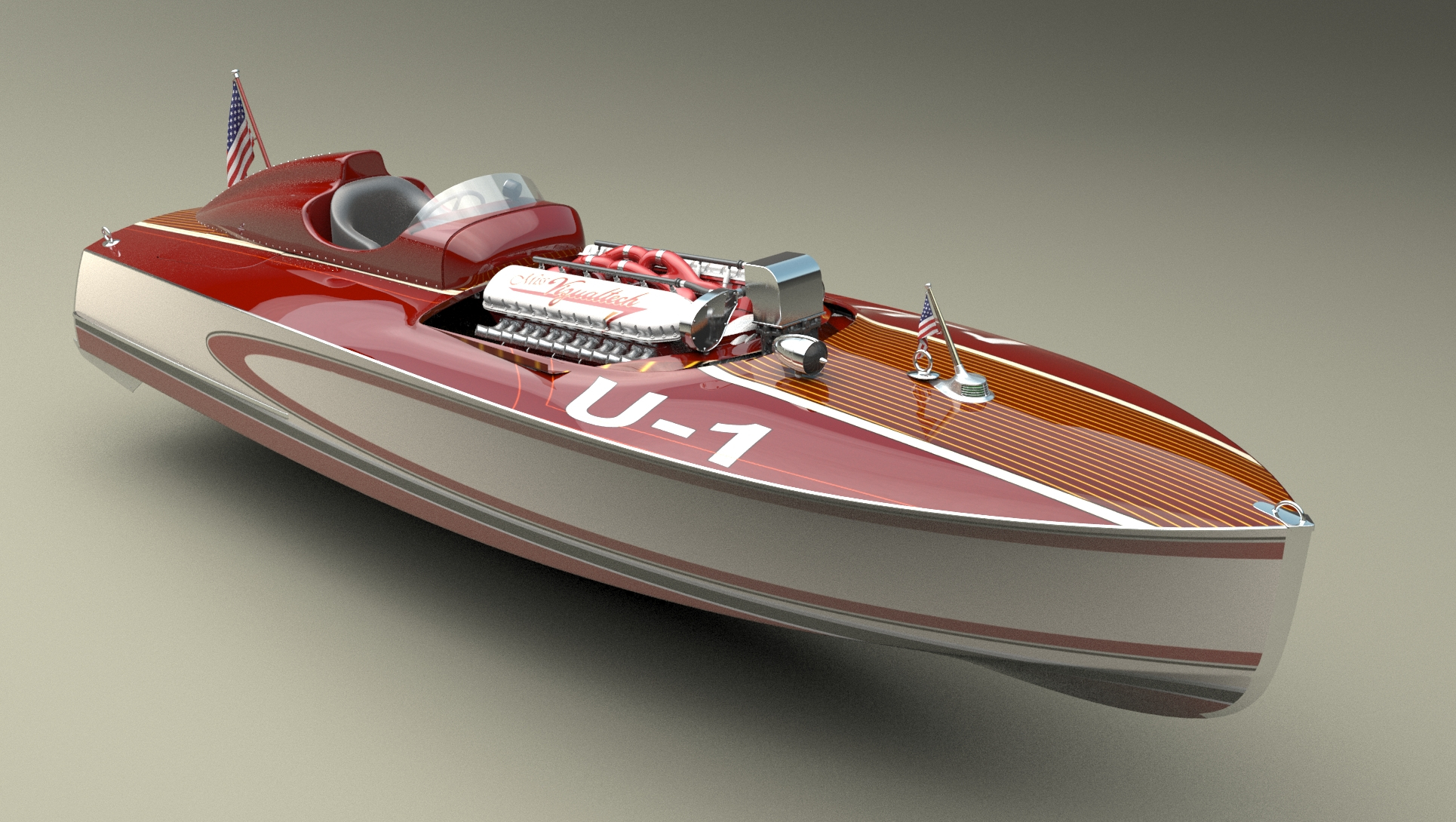 3D allison boat speedboat - TurboSquid 1670364