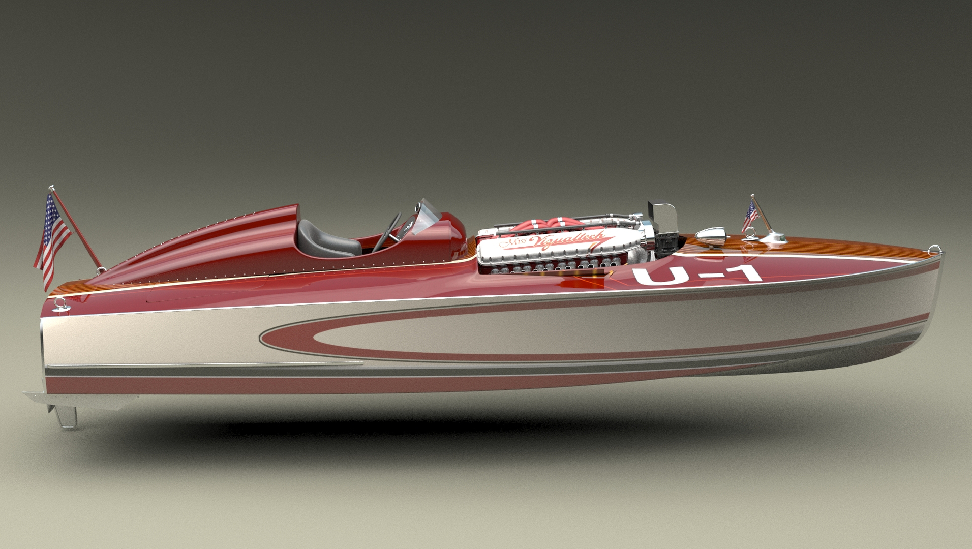 3D allison boat speedboat - TurboSquid 1670364