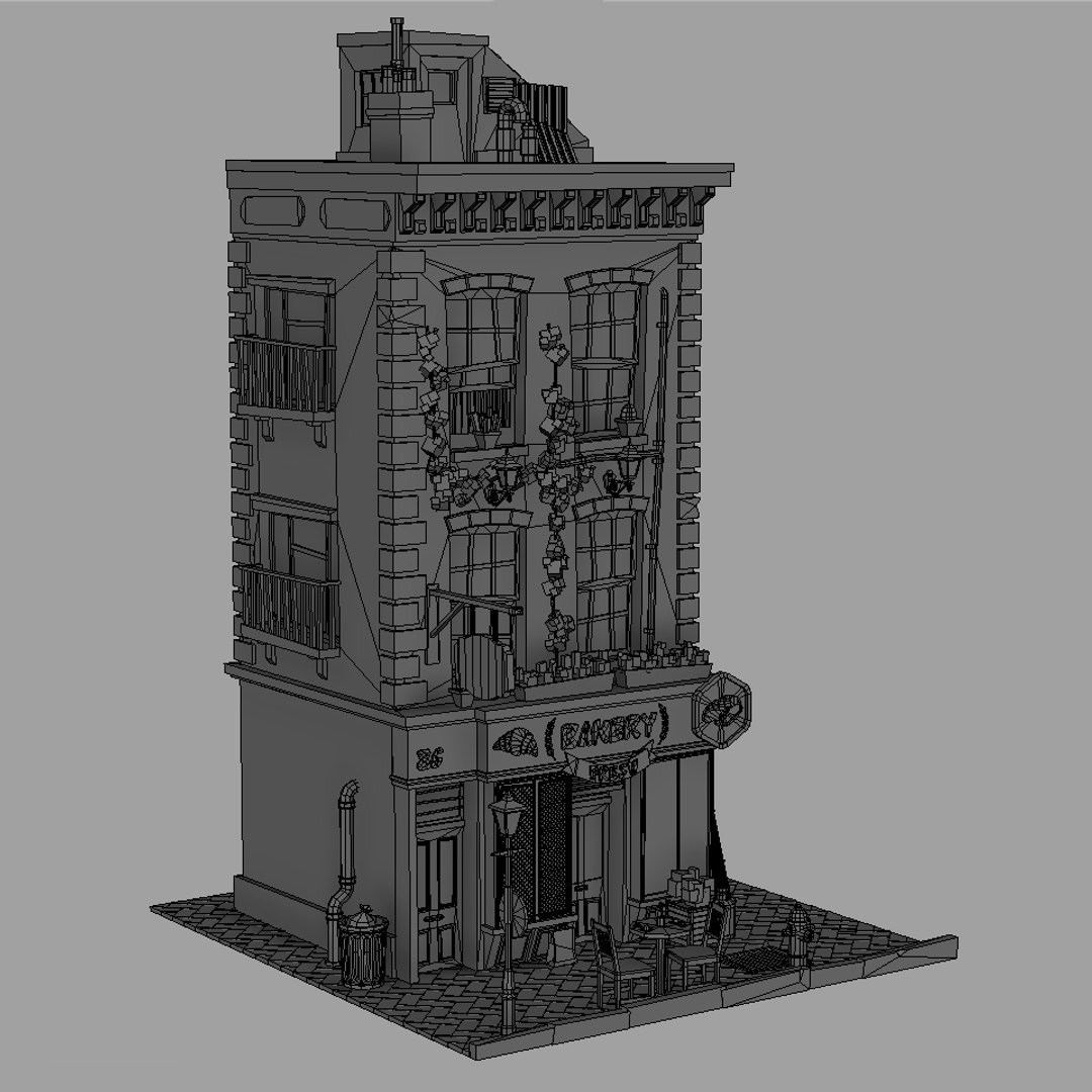 3D Low Poly Bakery 01 Model - TurboSquid 2006121