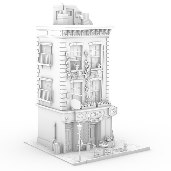 3D Low poly Bakery 01 model - TurboSquid 2006121