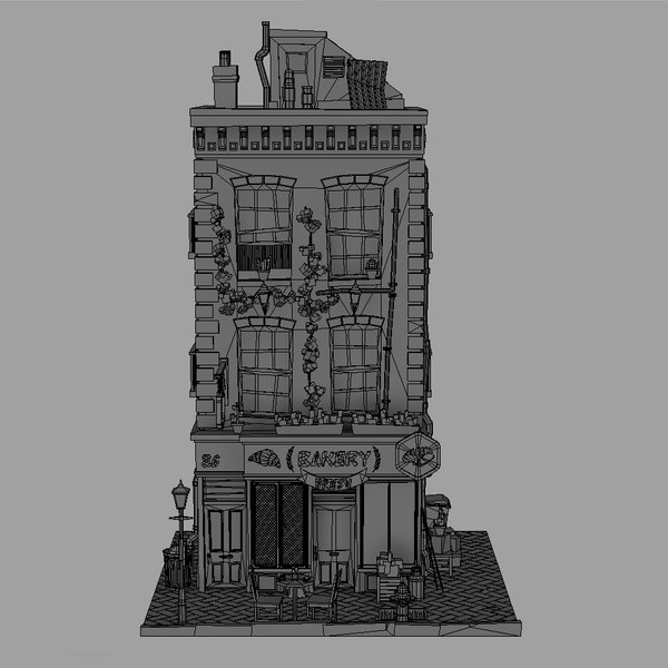 3D Low poly Bakery 01 model - TurboSquid 2006121