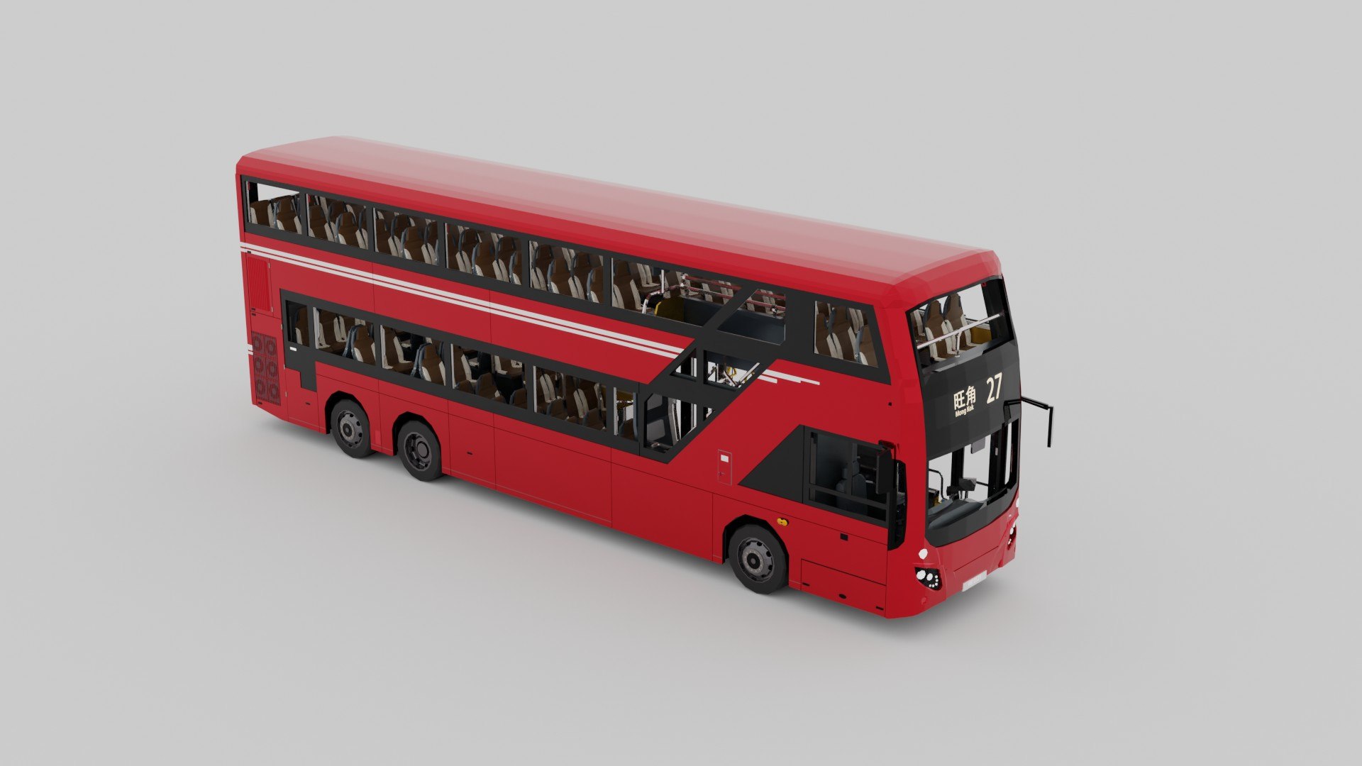 3D Hong Kong Volvo B8L 128 Meters Bus - TurboSquid 1917587
