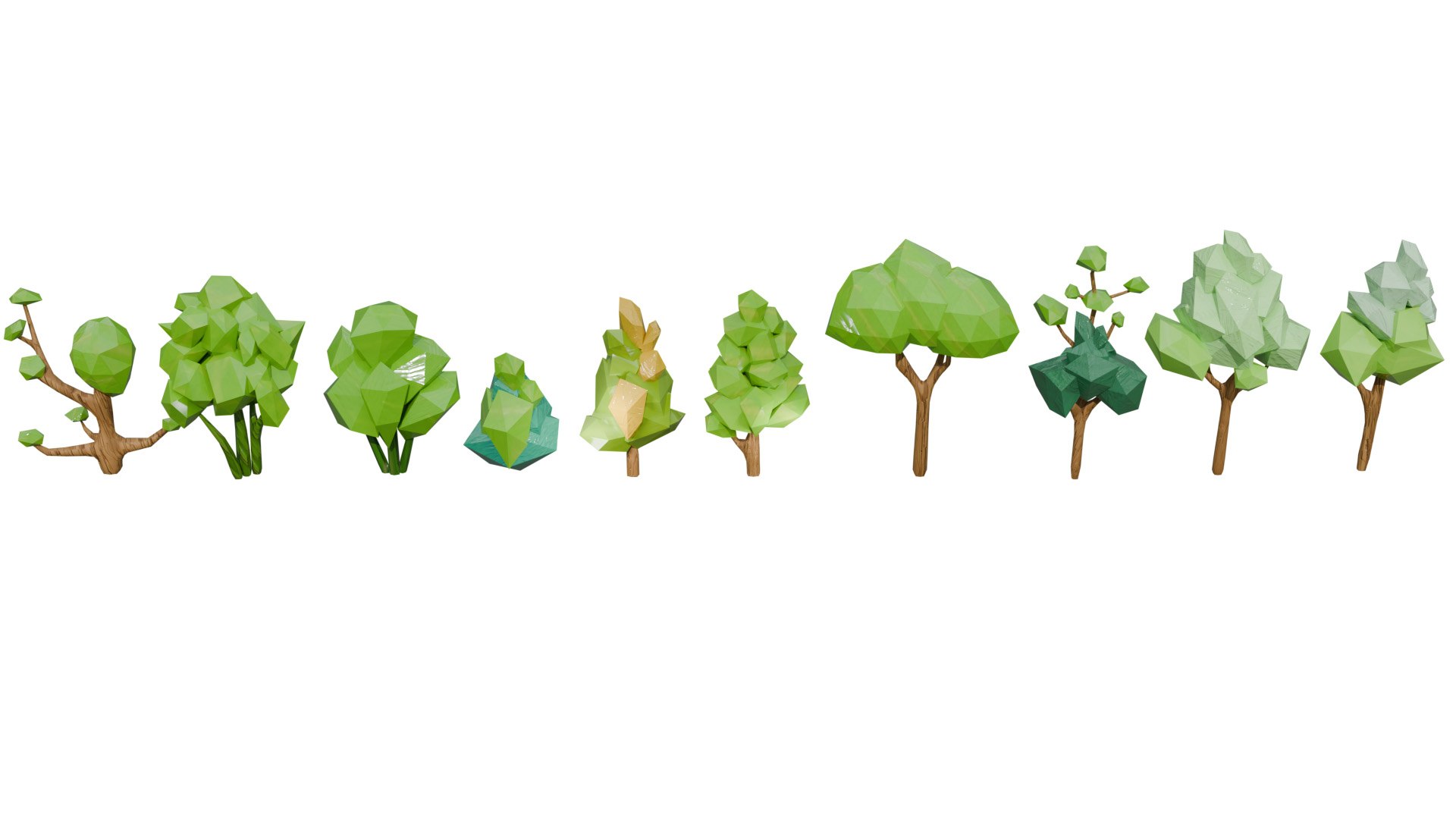 Mobile-Game Stylized Tree Pack 3D Model - TurboSquid 2306003