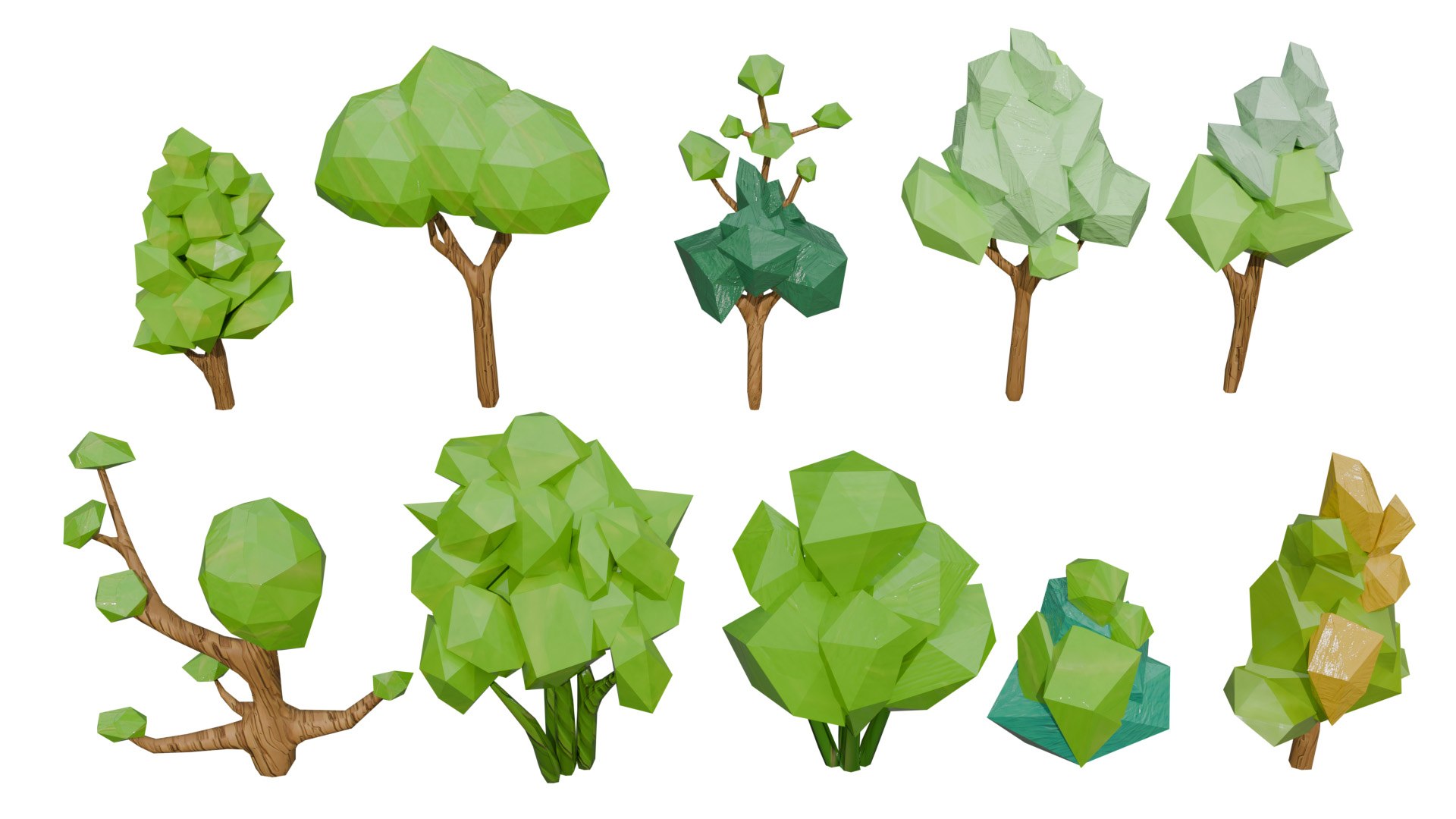 Mobile-Game Stylized Tree Pack 3D Model - TurboSquid 2306003