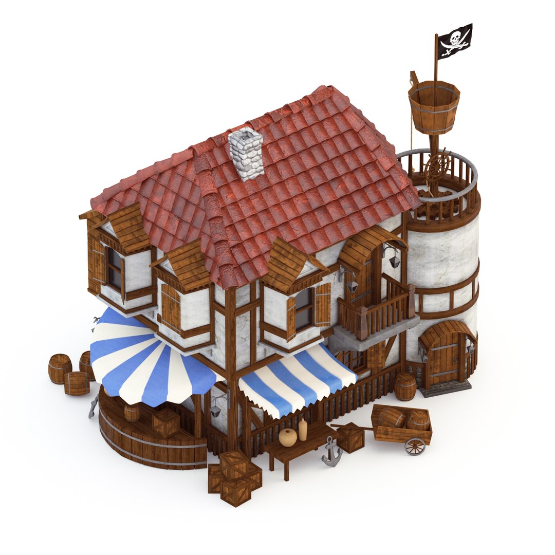 Pirate House 3d Model