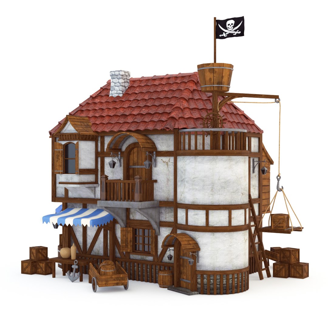 Pirate House 3d Model