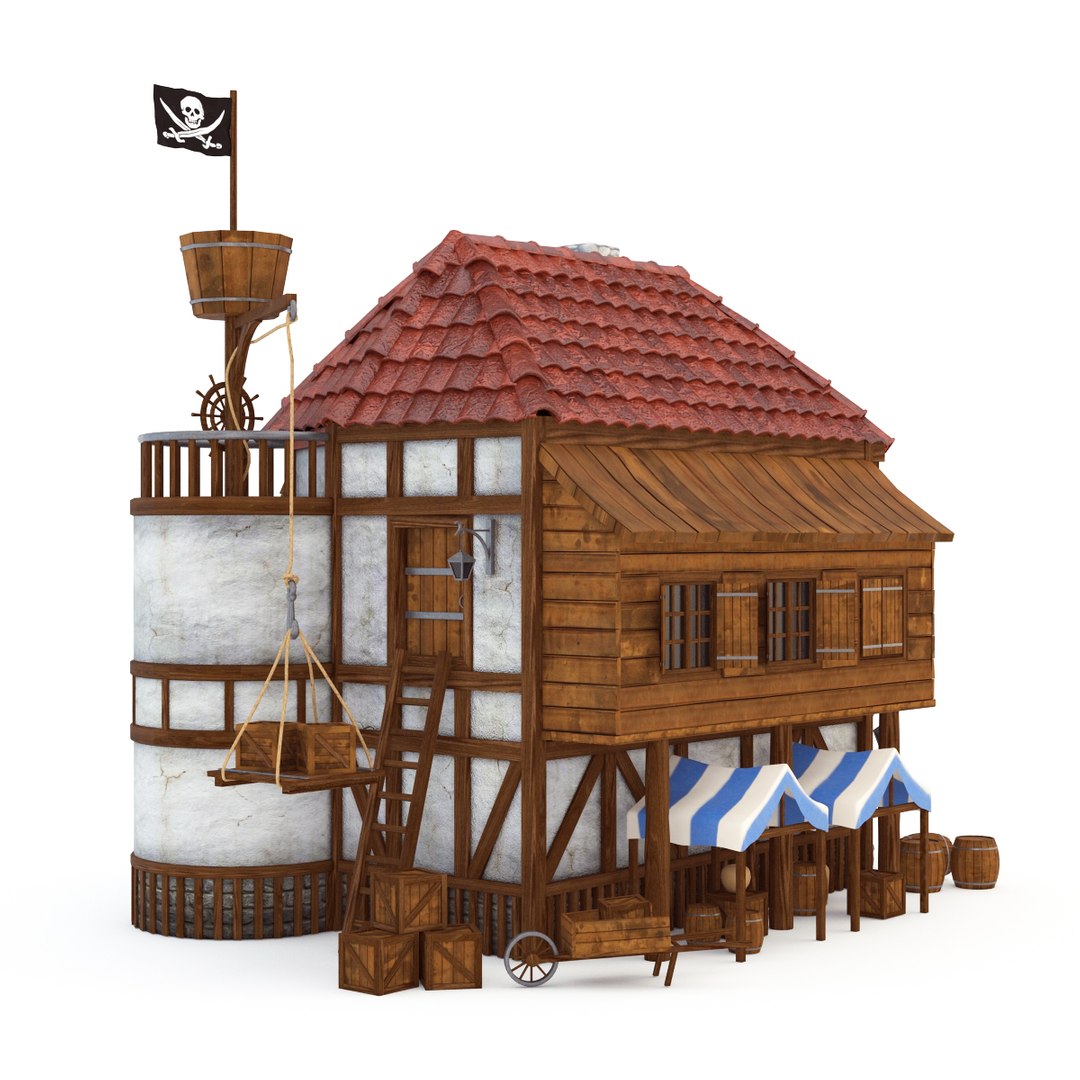Pirate House 3d Model