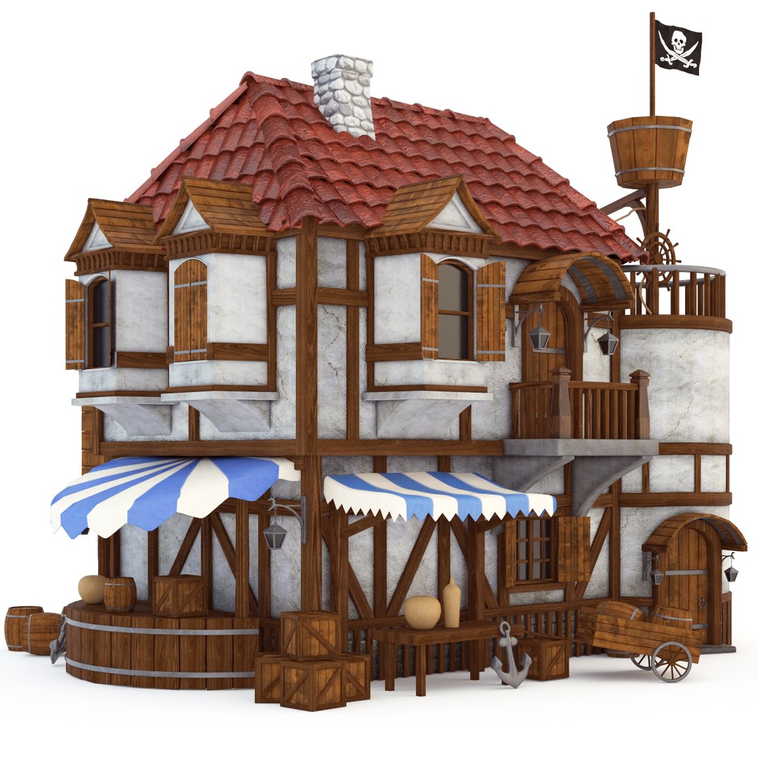 Pirate House 3d Model