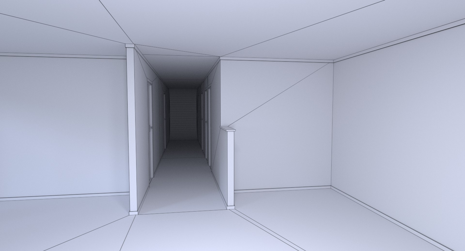 3d model of modern house interior