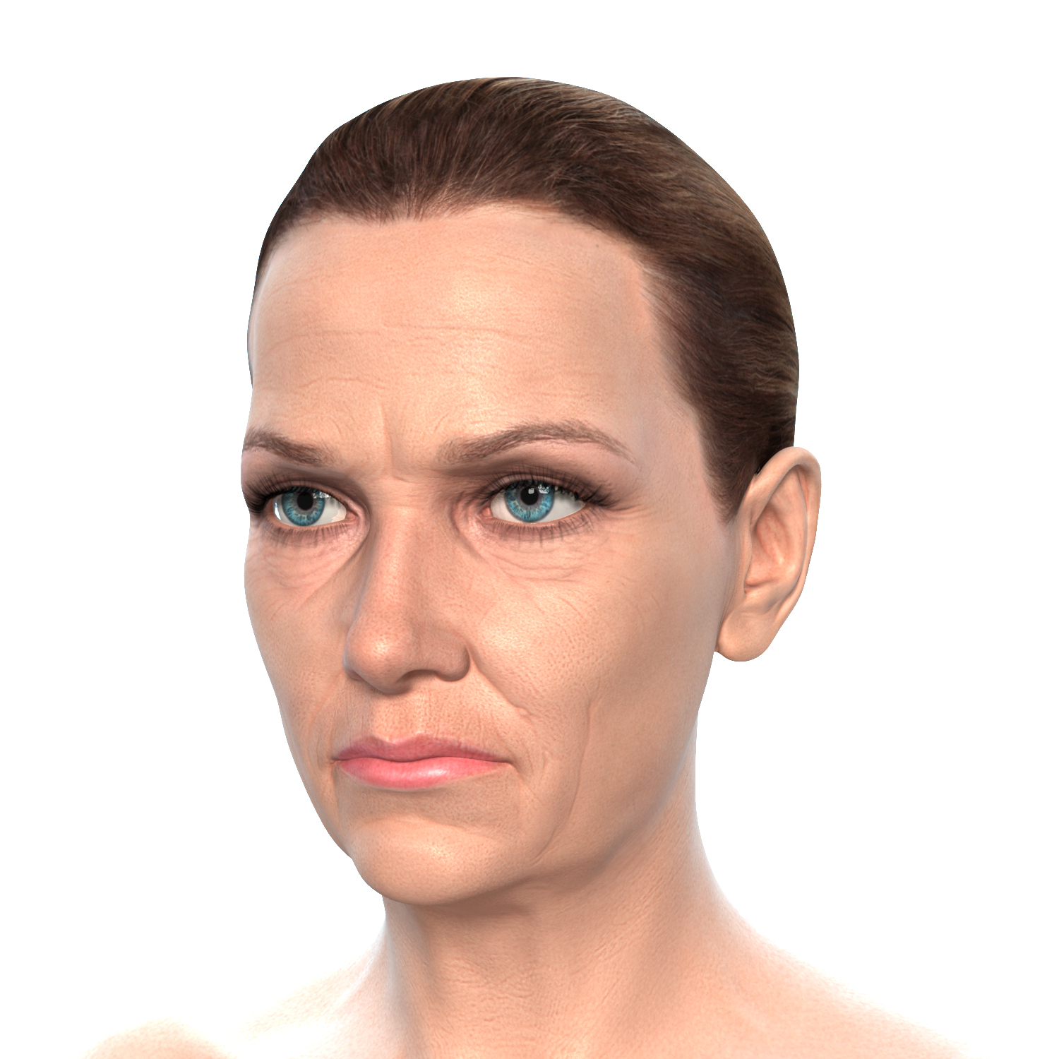 3D модель Morphing Young & Older Woman Heads Female 1.1 - TurboSquid 828699