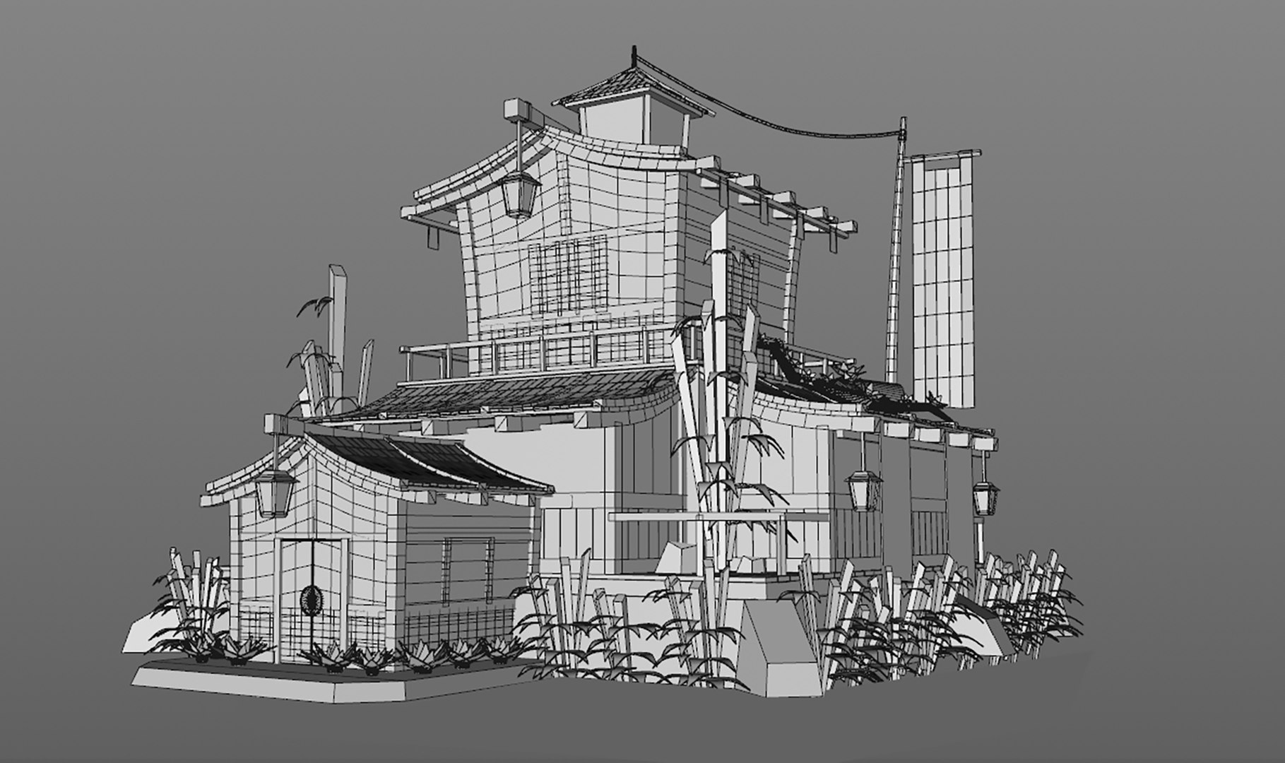 3D Samurai House - TurboSquid 2052428