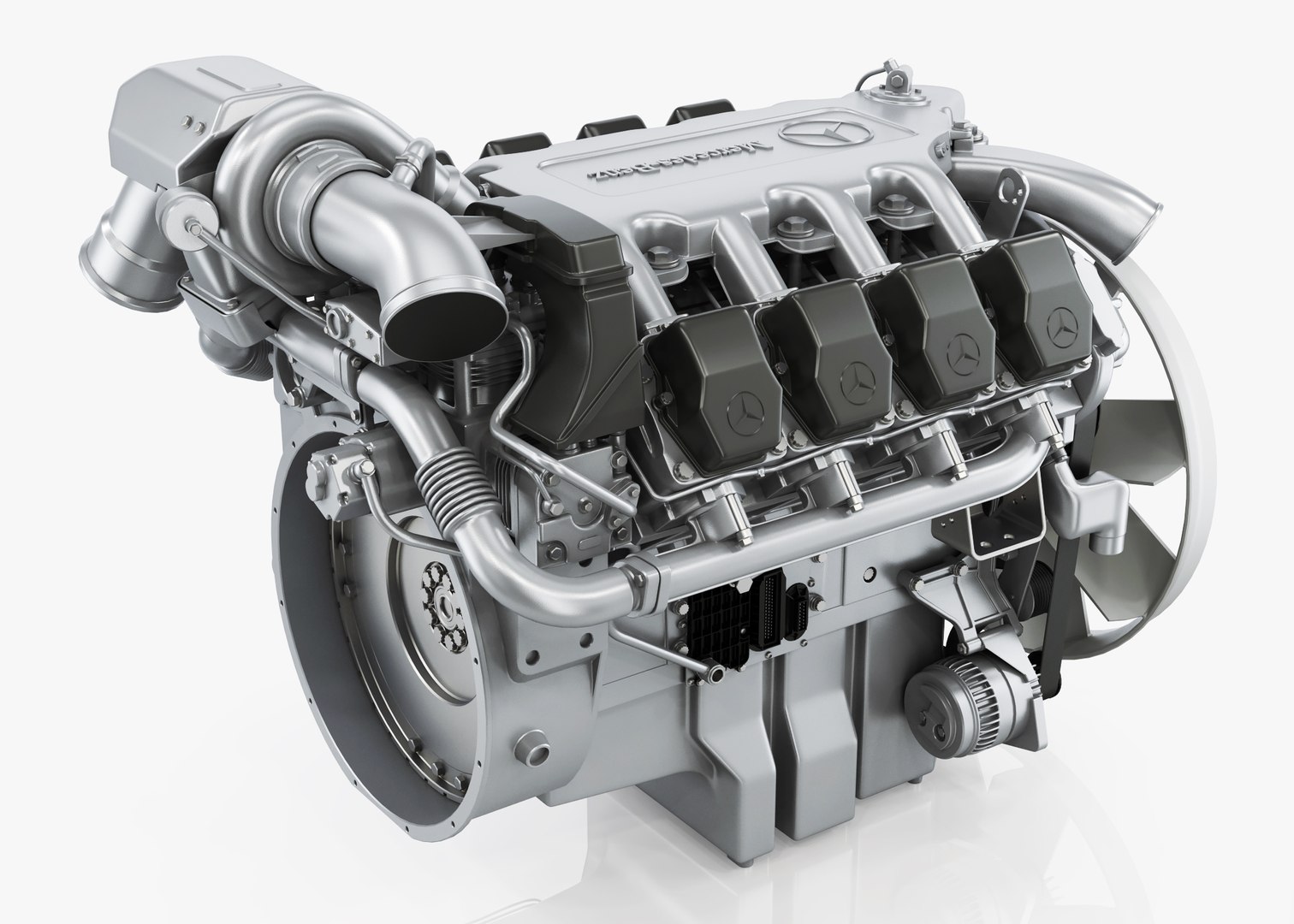 3D Mercedes-benz Om502la Diesel Engine - TurboSquid 1425005