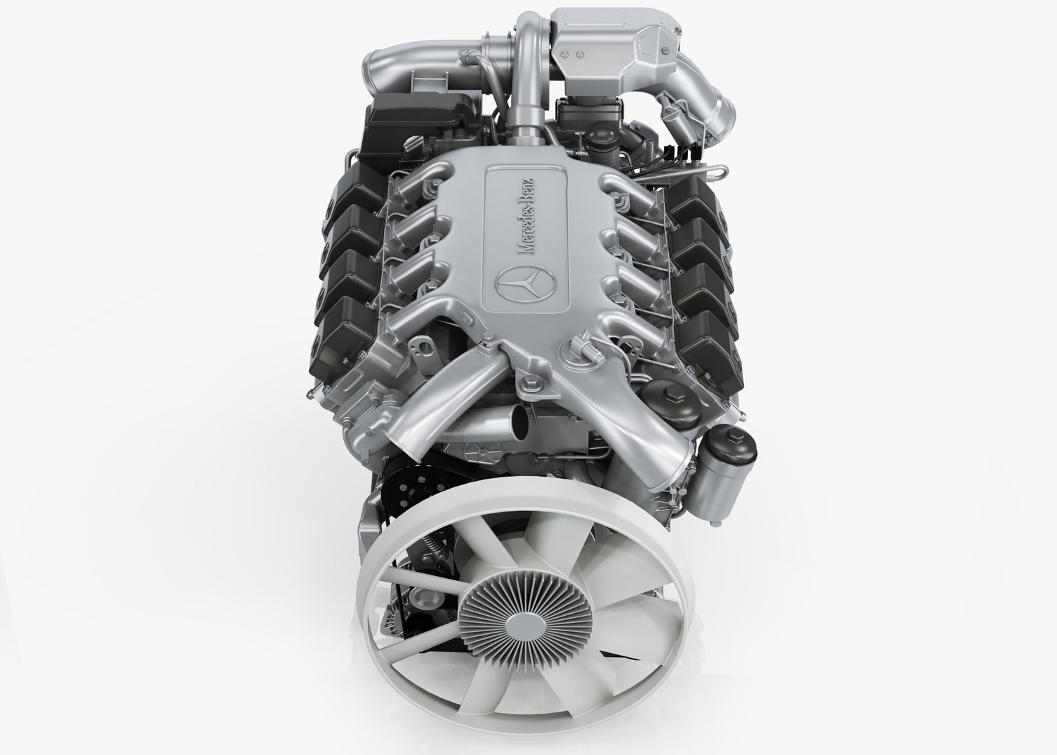 3D Mercedes-benz Om502la Diesel Engine - TurboSquid 1425005