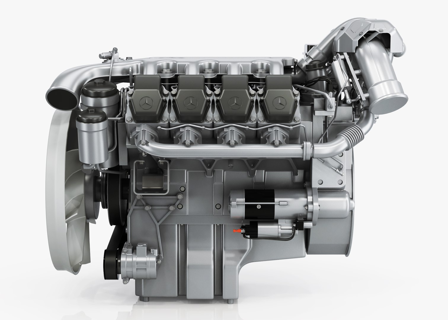 3D Mercedes-benz Om502la Diesel Engine - TurboSquid 1425005