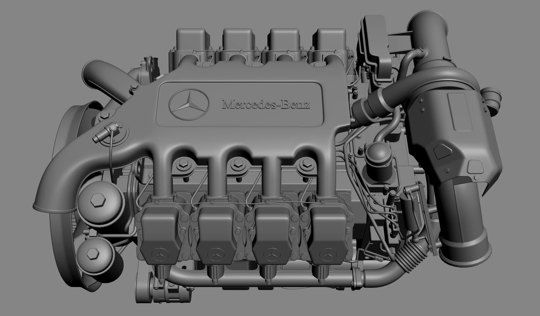 3D Mercedes-benz Om502la Diesel Engine - TurboSquid 1425005