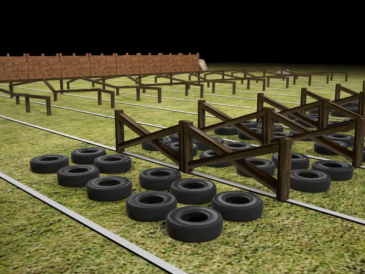 Obstacle course 3D model - TurboSquid 1192452