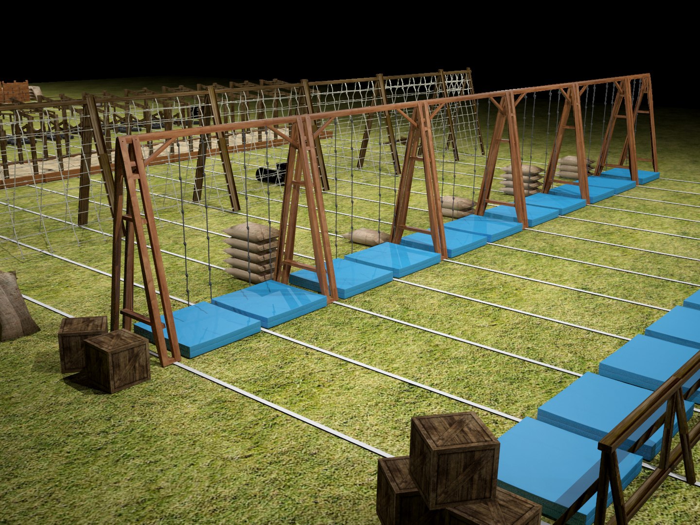 Obstacle course 3D model - TurboSquid 1192452
