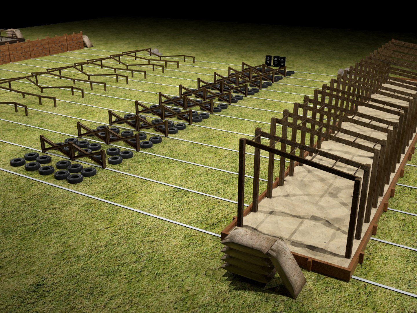 Obstacle course 3D model - TurboSquid 1192452