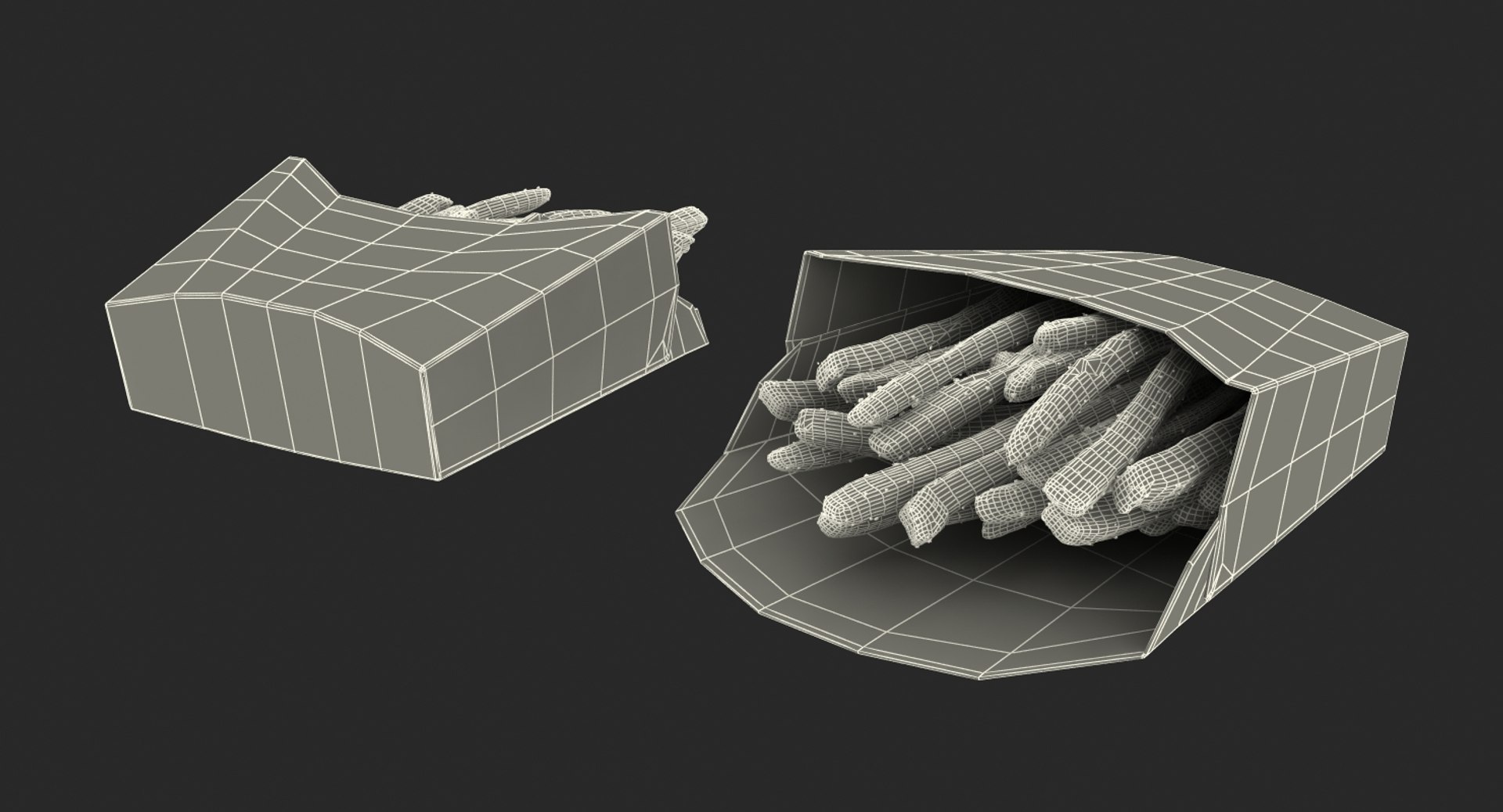 Hamburger French Fry 3D Model - TurboSquid 1274018