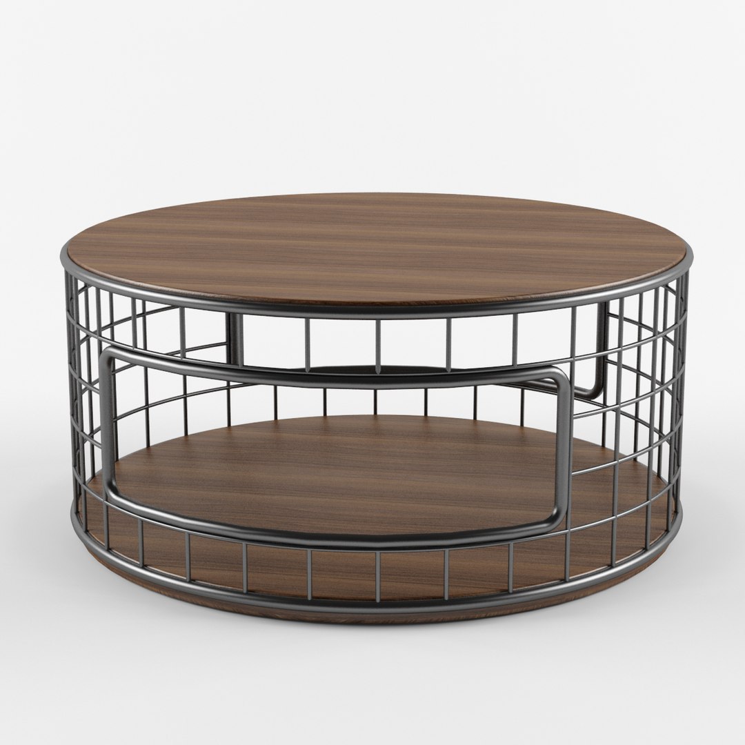 3d yliving wireframe coffee model