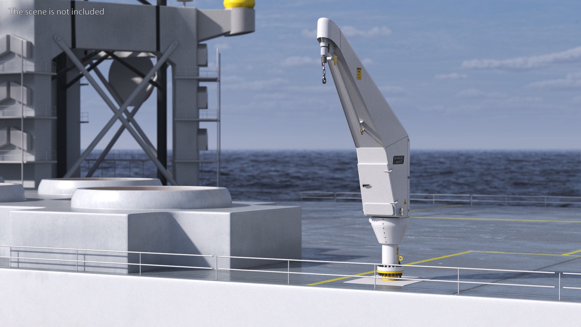 Seasight Davits Crane For Wind Farms 3D Model - TurboSquid 2304665