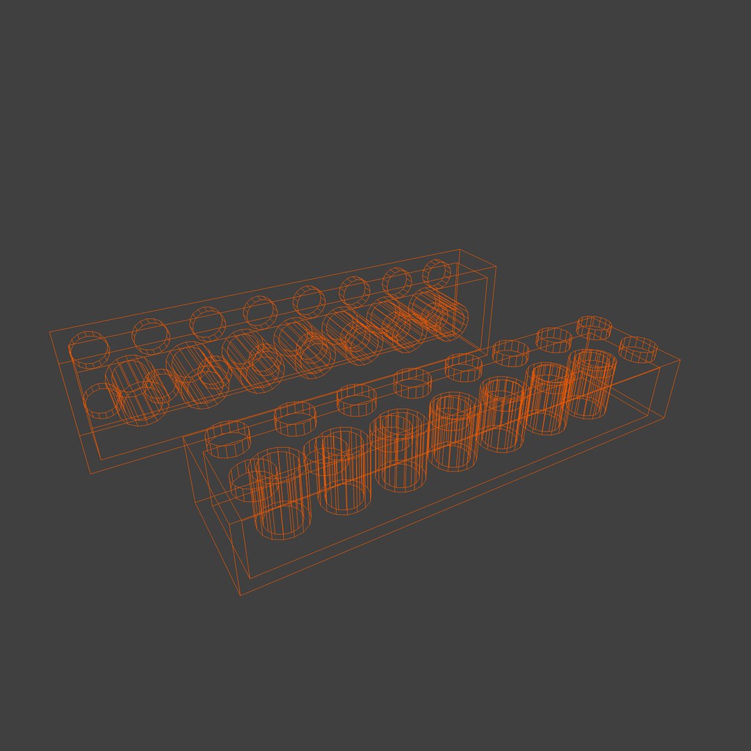 3d Piece Lego Brick 2x8