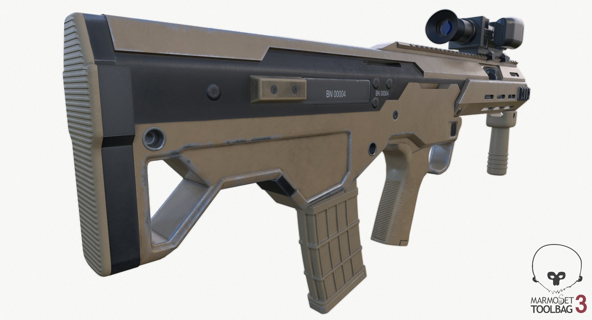 3D Msbs Assault Rifle - TurboSquid 1242615