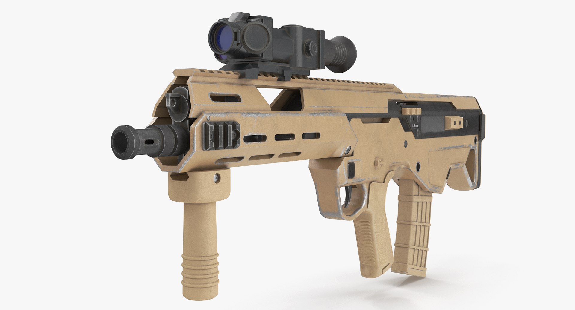 3D Msbs Assault Rifle - TurboSquid 1242615