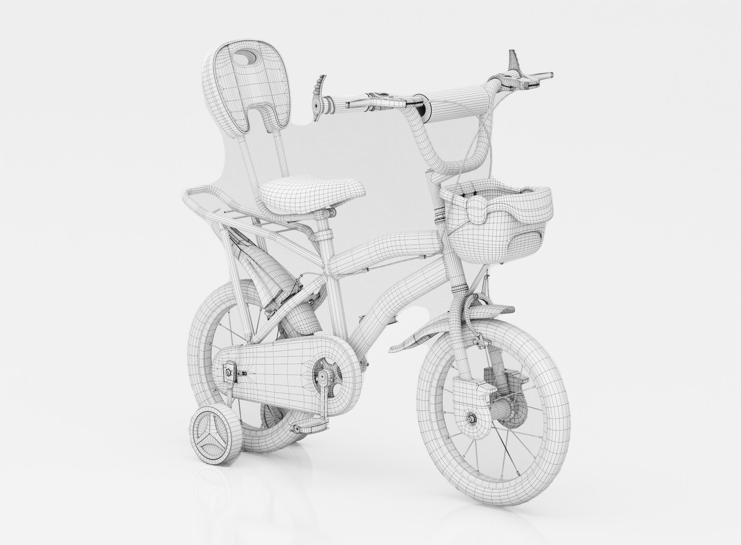 3D Model Junior Kid Pink Kids Cycle - TurboSquid 2346873