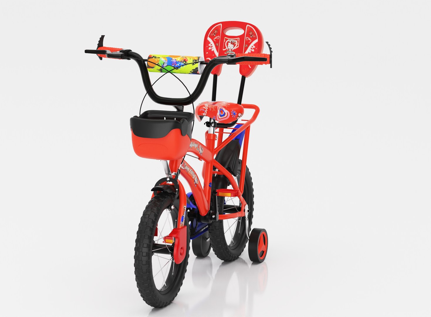 3D Model Junior Kid Pink Kids Cycle - TurboSquid 2346873