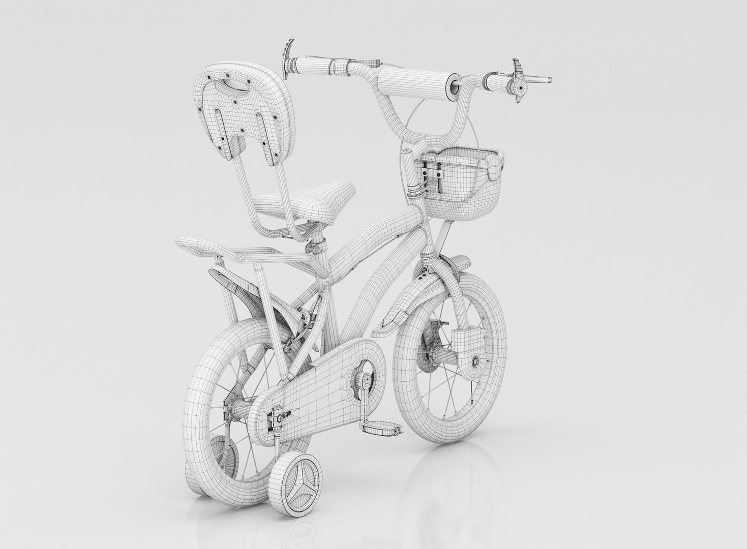 3D Model Junior Kid Pink Kids Cycle - TurboSquid 2346873