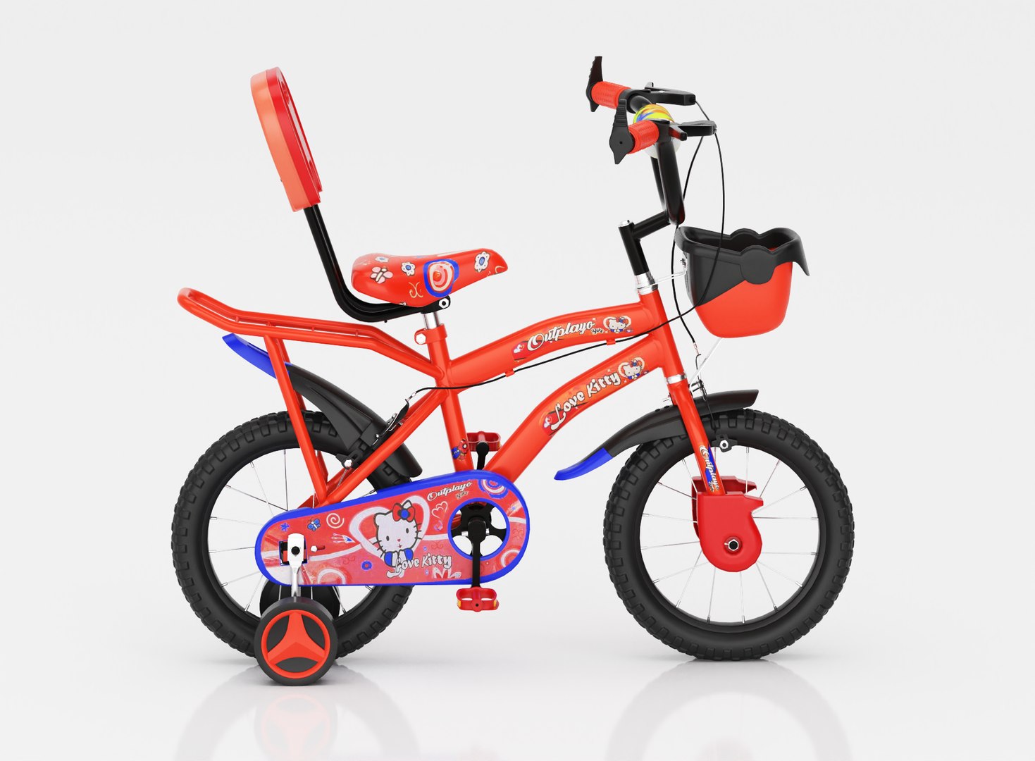 3D Model Junior Kid Pink Kids Cycle - TurboSquid 2346873
