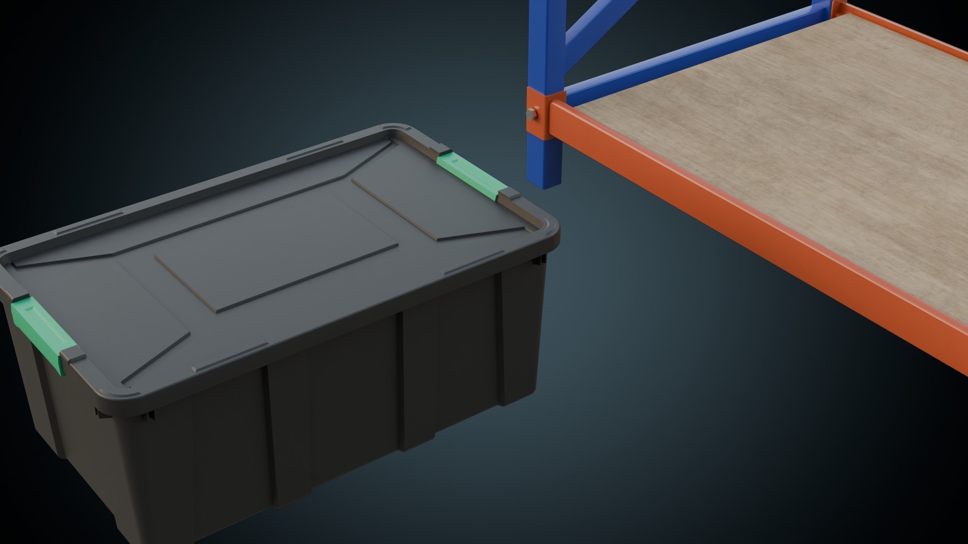 Shelf And Storage Box 1A 3D Model - TurboSquid 2296031