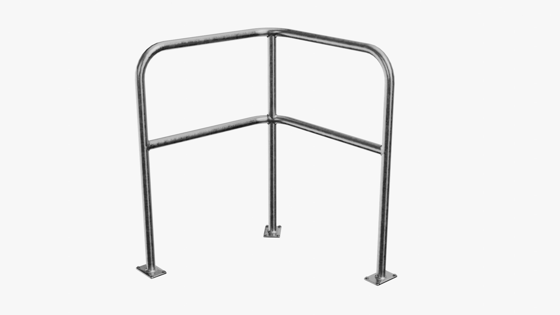 Industrial Fence Railing 90degree Bended Edge 3D - TurboSquid 2341987