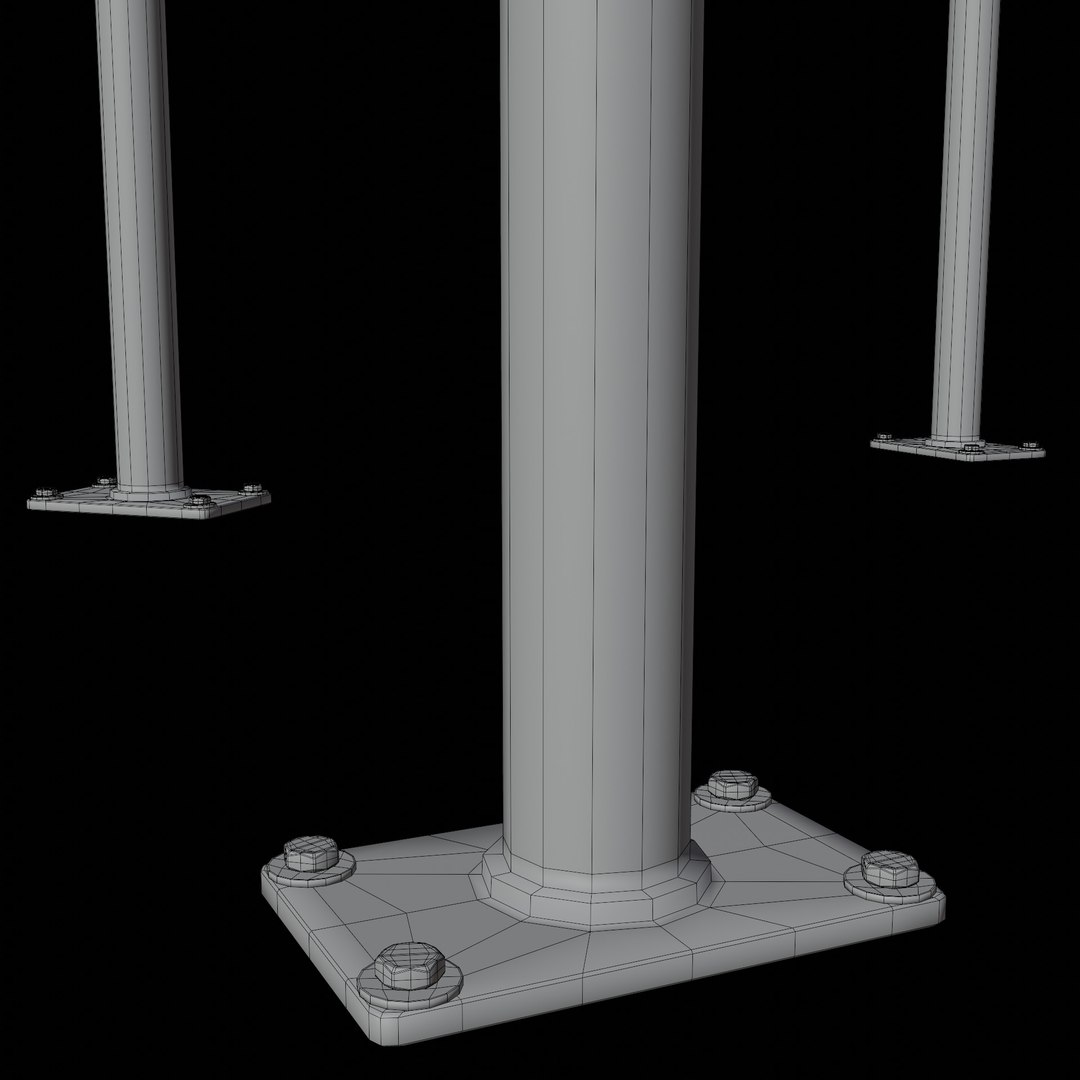 Industrial Fence Railing 90degree Bended Edge 3D - TurboSquid 2341987